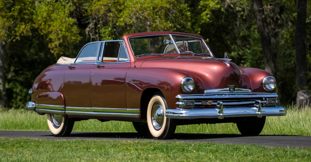 Lot A24-105 - 1949 Kaiser Deluxe Caribbean Coral Convertible Sedan ...