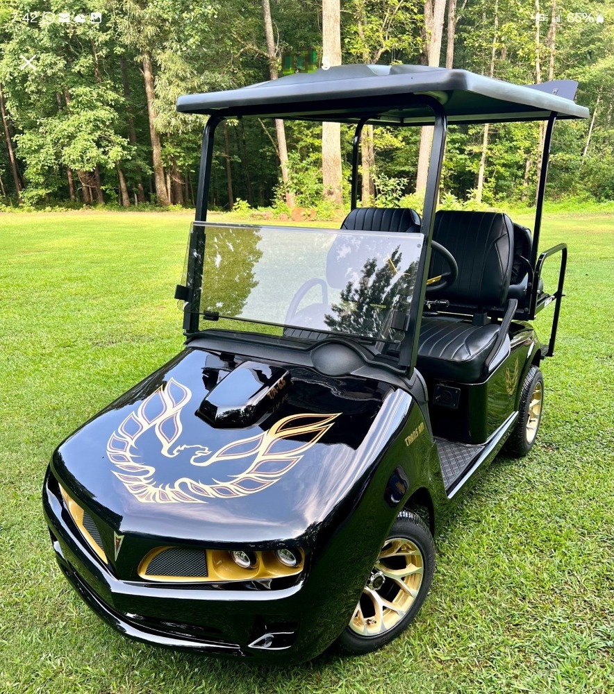 Lot A25-100 - EZGO TXT Custom Trans Am Bandit Electric Golf Cart | Premier Auction Group