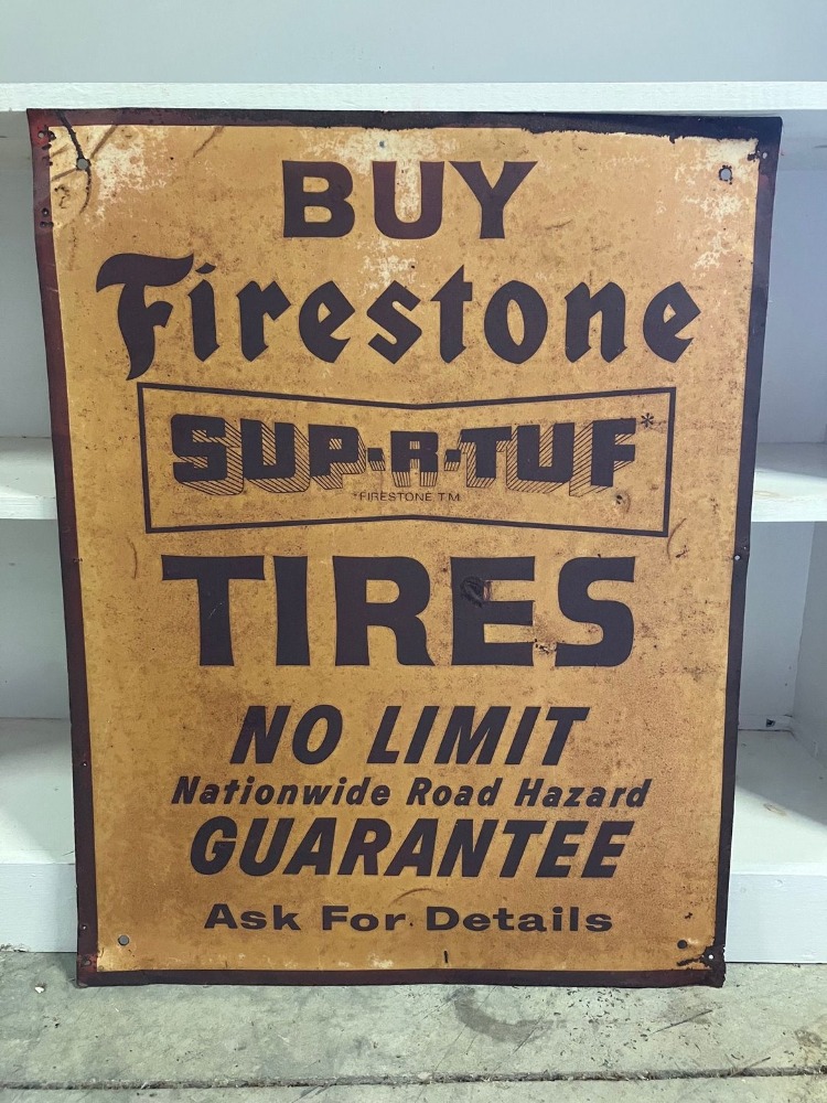 Lot J23-378 - Firestone Tin Sign | Premier Auction Group