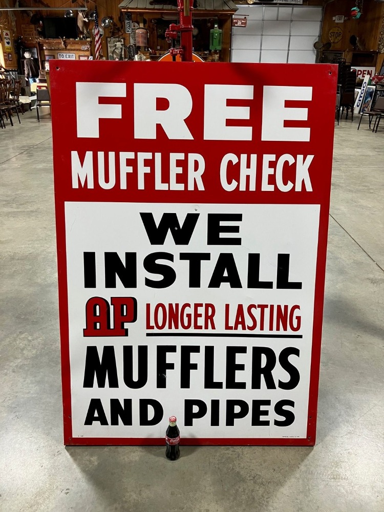 Lot J23-073 - Free Muffler Check Sign | Premier Auction Group
